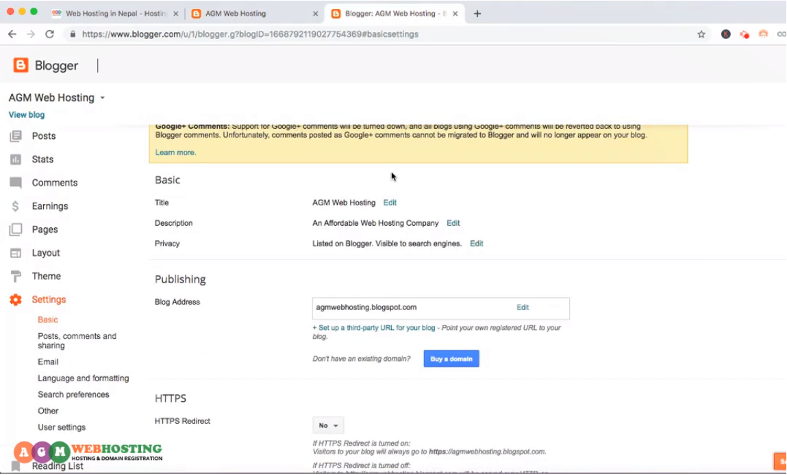 How to Use A Custom Domain In Blogger