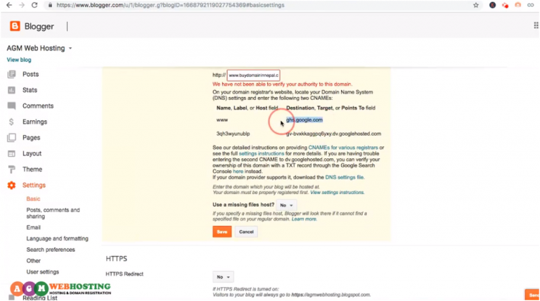 How to Use A Custom Domain In Blogger