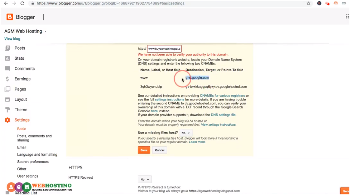 How to Use A Custom Domain In Blogger