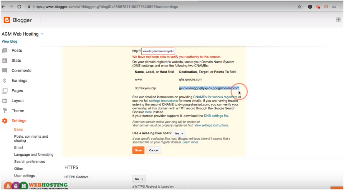 How to Use A Custom Domain In Blogger